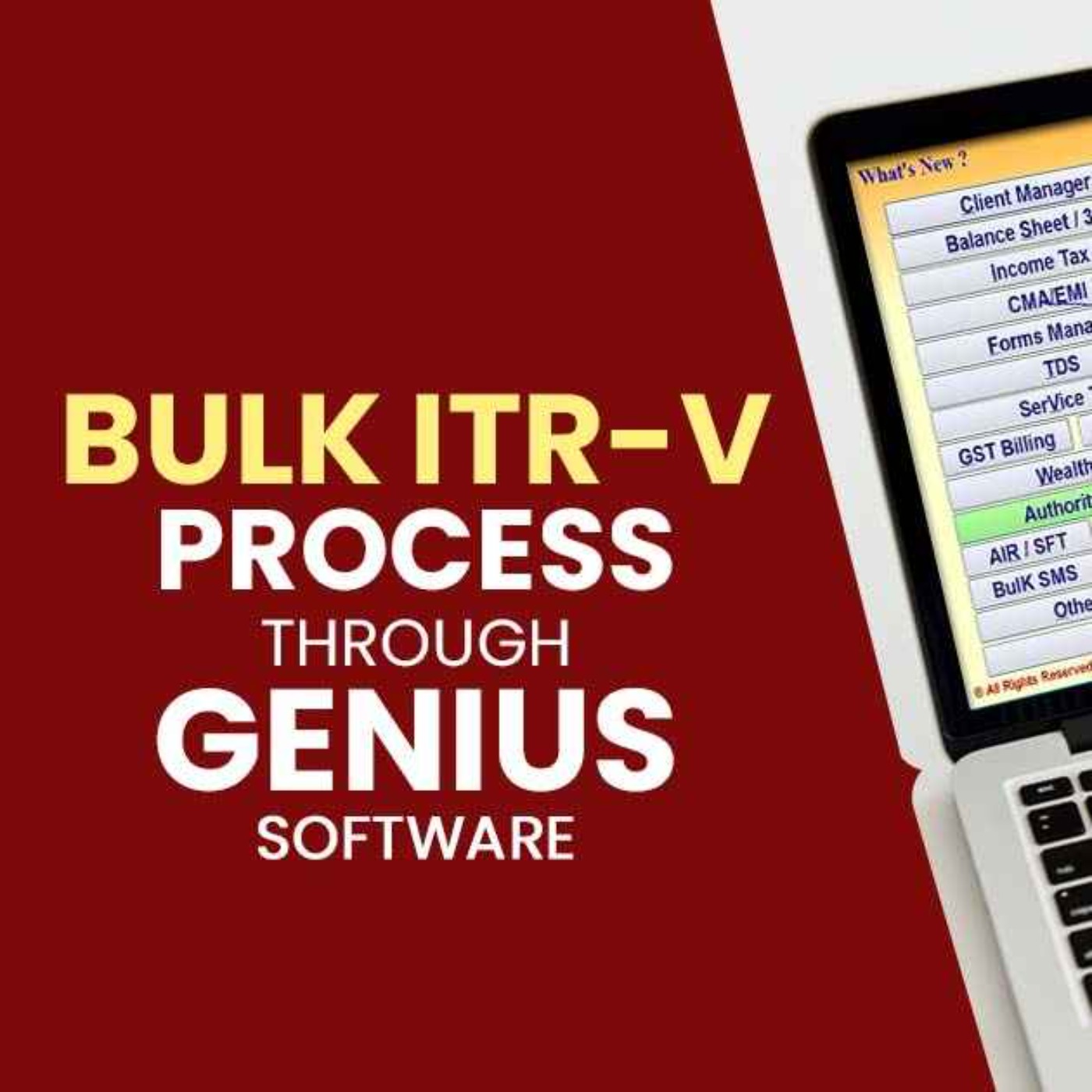 A Comprehensive Guide to Genius Software for Bulk ITR-V Process - Tax Software for CA | Acast
