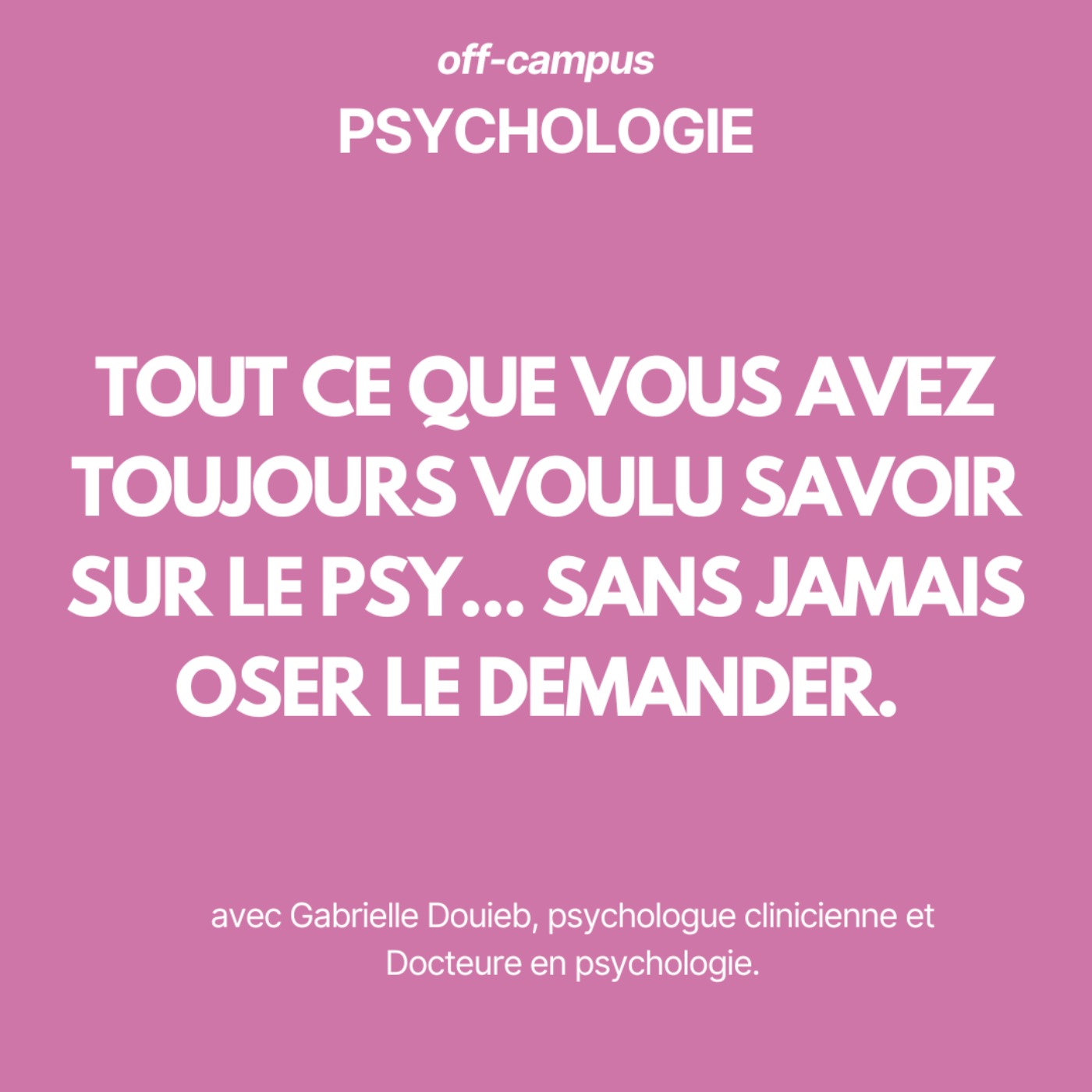 "Tout ce que vous avez toujours voulu savoir sur le psy... sans jamais ...