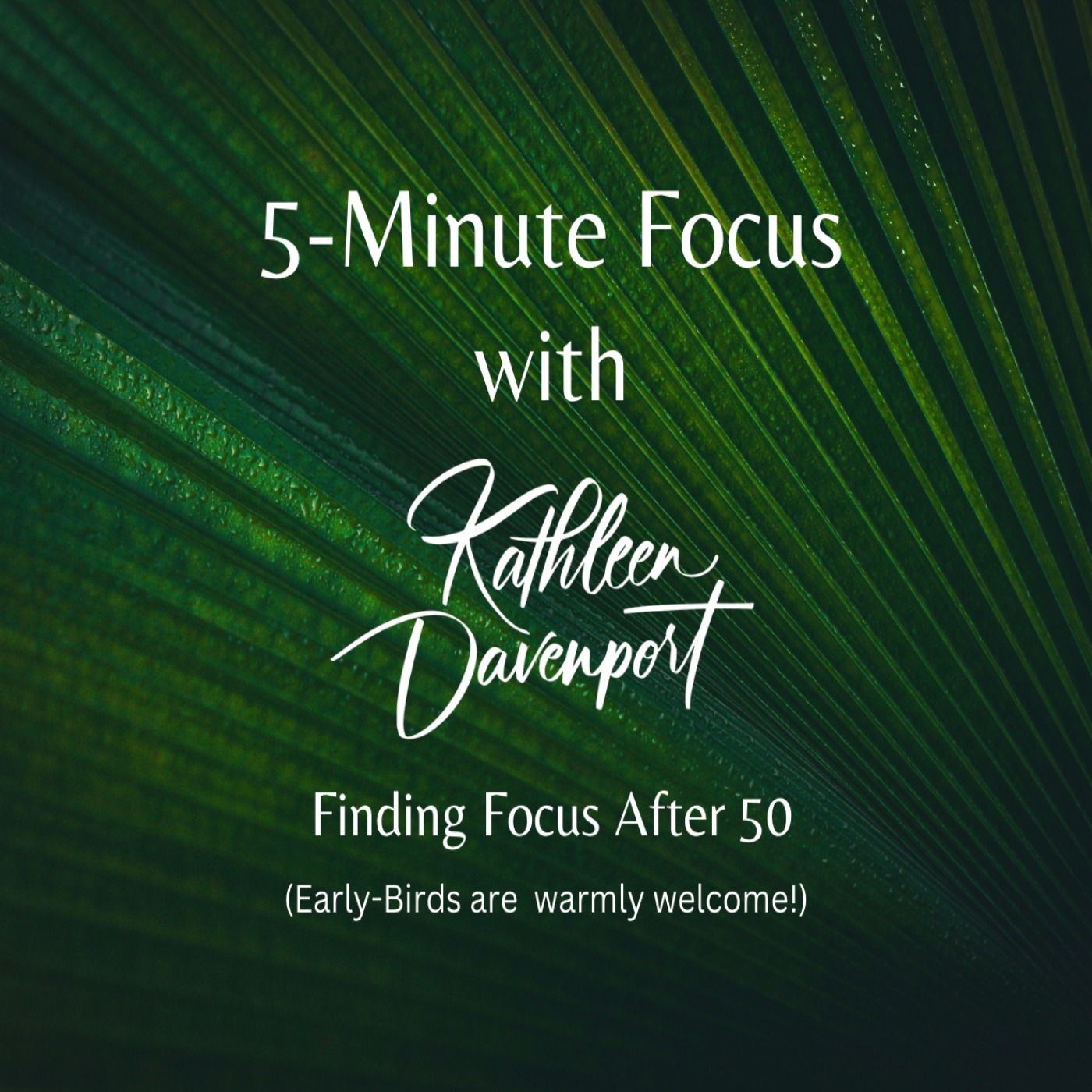 Finding Focus After 50 with Kathleen Davenport - Hosted by Kathleen ...